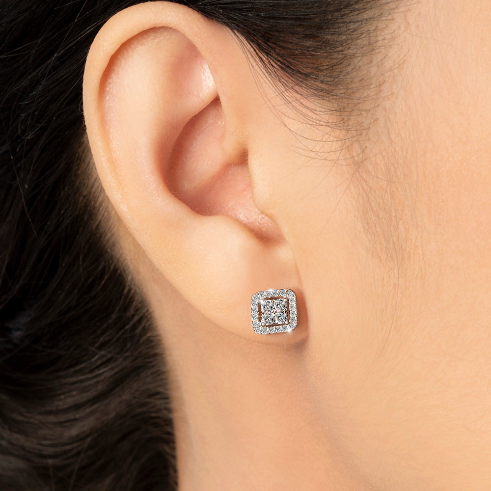 Square Combine Diamond Earrings – Jubilee Diamond