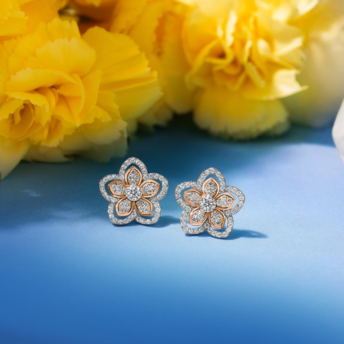 Everbloom Embrace Studs Diamond Earrings – Jubilee Diamond