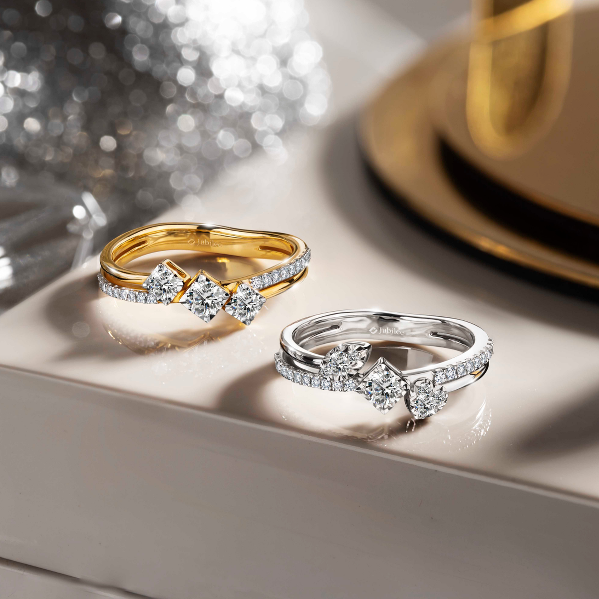 Three Diamonds Loop Ring – Jubilee Diamond