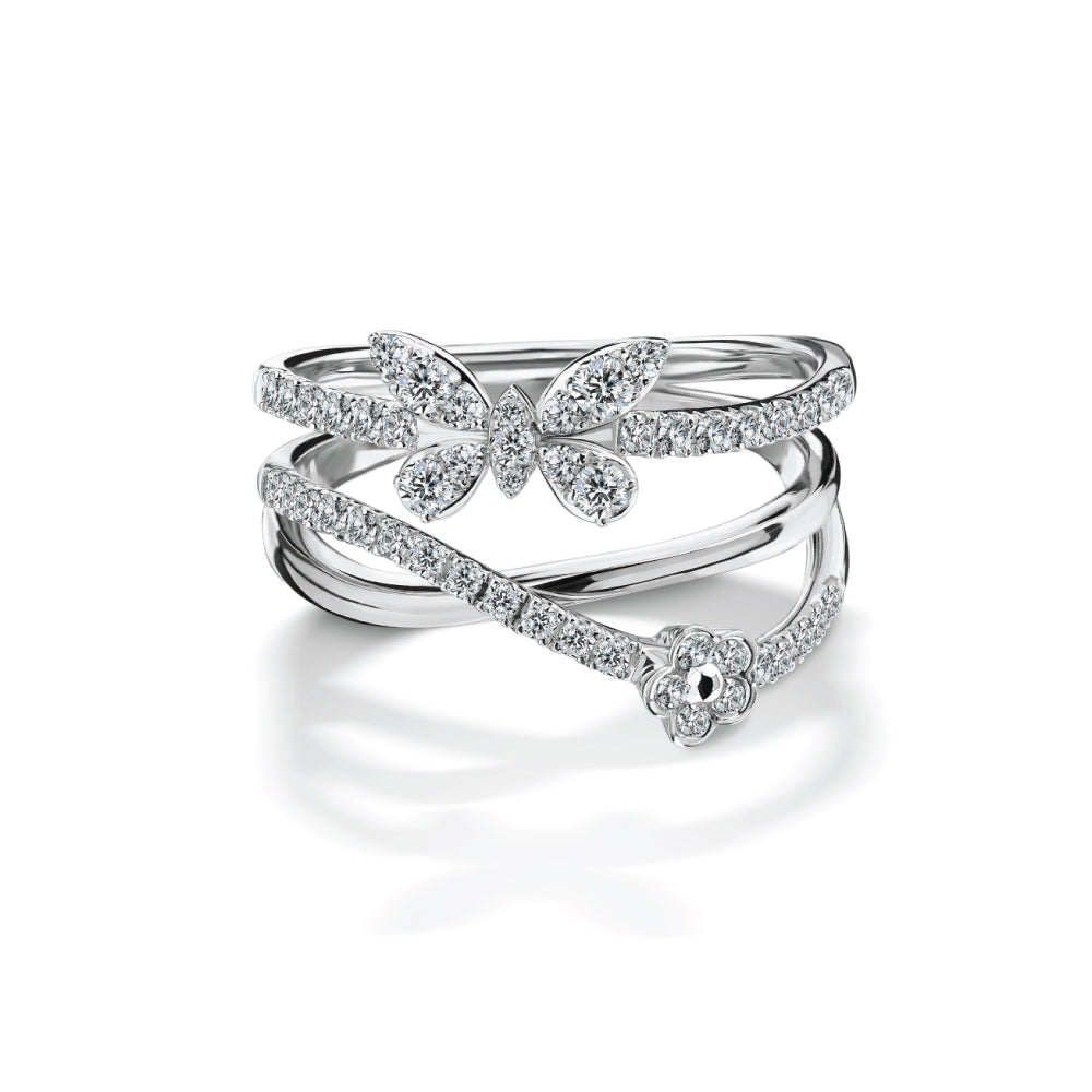 GENTLE THREE WAY FLY RING diamond ring – Jubilee Diamond