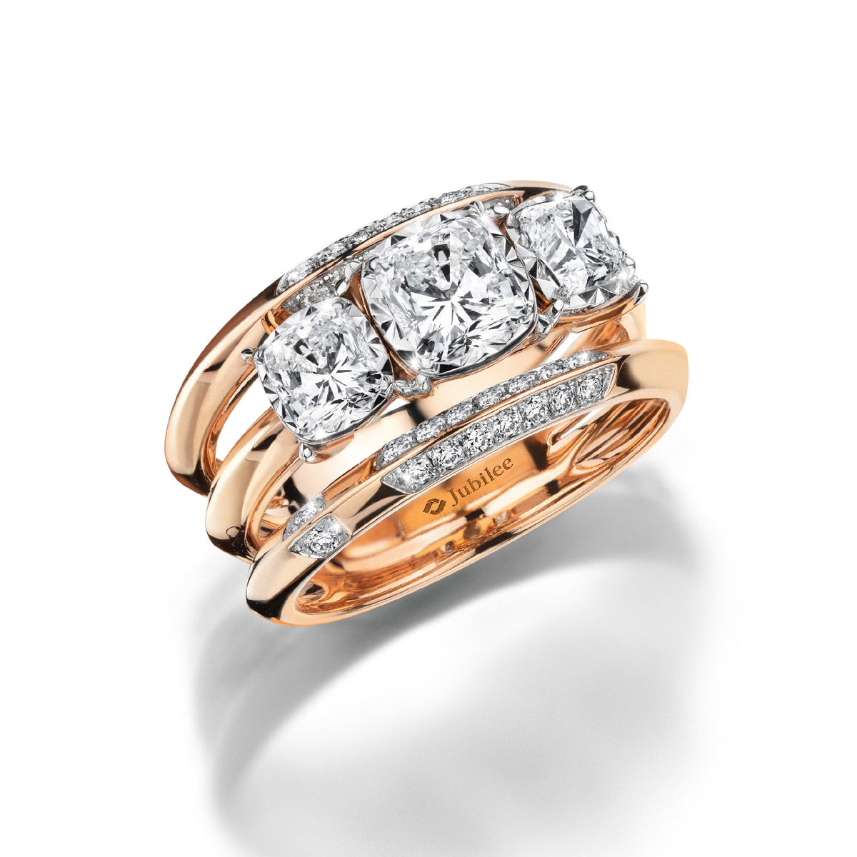 แหวนเพชร Centennial Trinity Radiance Ring – Jubilee Diamond